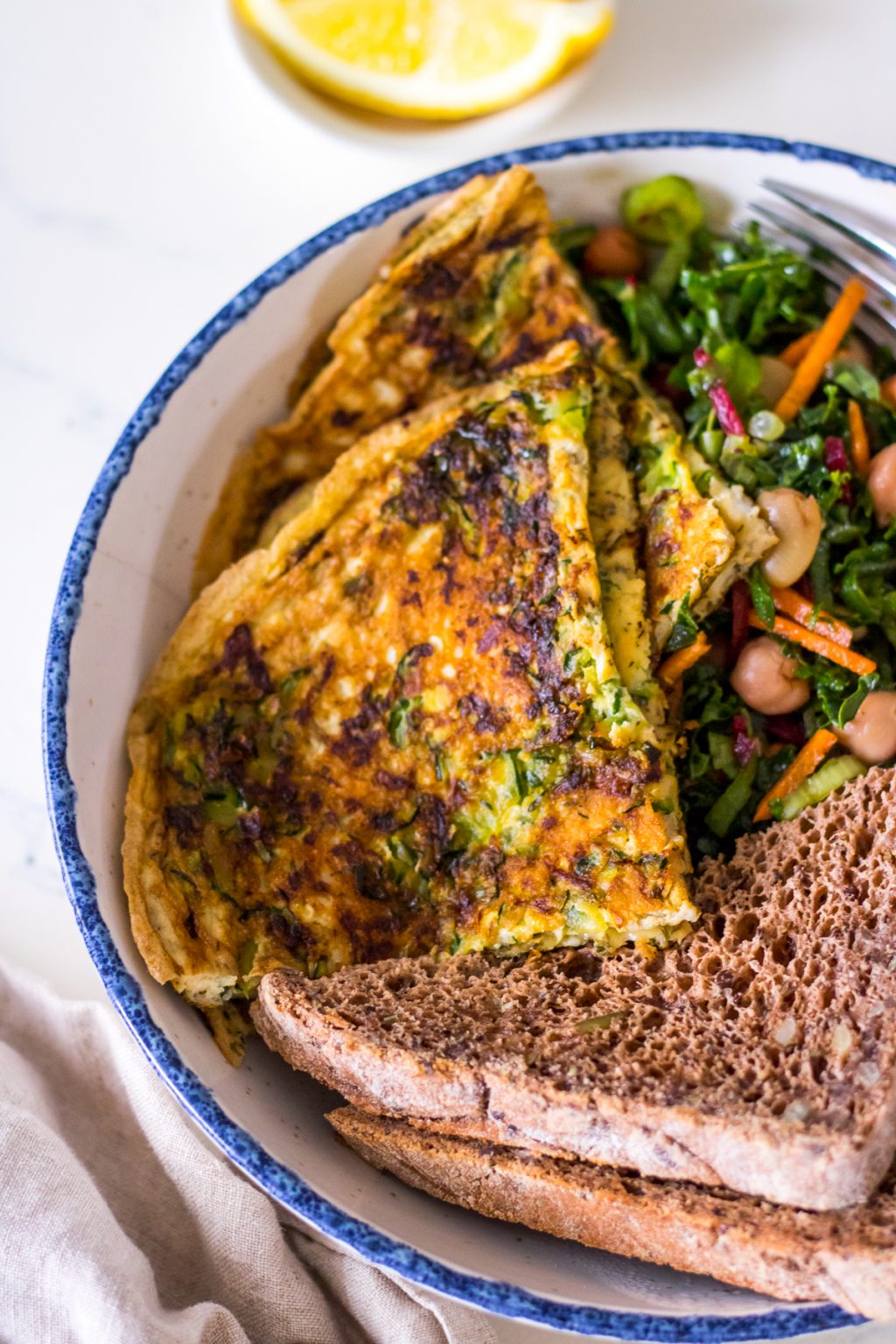 Quick Zucchini Herb Omelette - Nourish Everyday